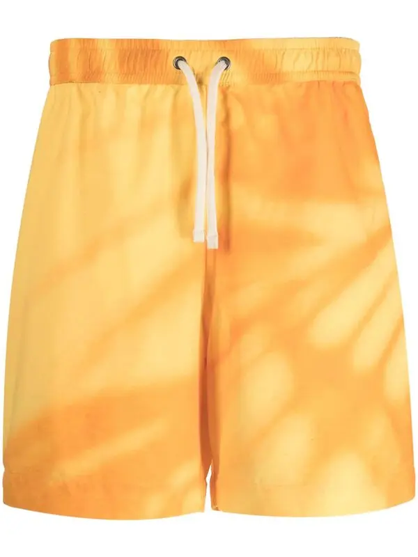 BLUE SKY INN Gold Shadow Abstract-print Swim Shorts - Orange