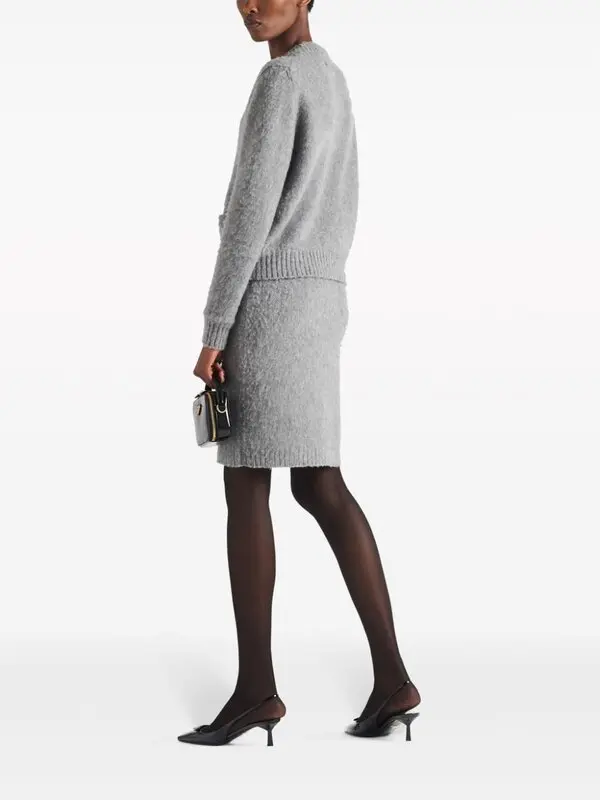 Prada Crystal-button Cashmere Cardigan