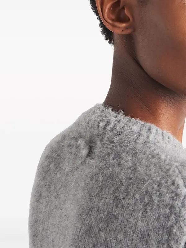 Prada Crystal-button Cashmere Cardigan