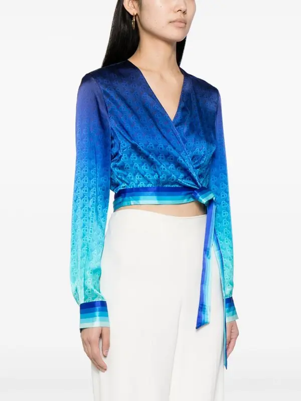 Casablanca The Night View Wrap Blouse