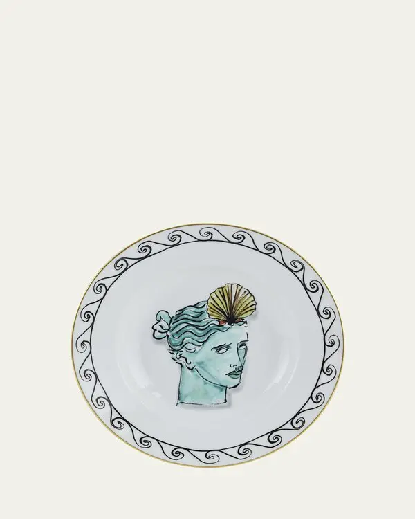 GINORI 1735 Il Viaggio Di Nettuno Soup Plate - White