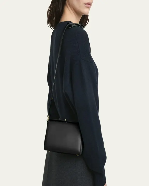Plan C Mini Leather Shoulder Bag - White