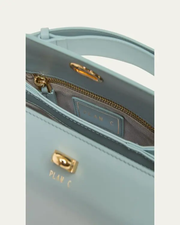 Plan C Mini Leather Shoulder Bag - White