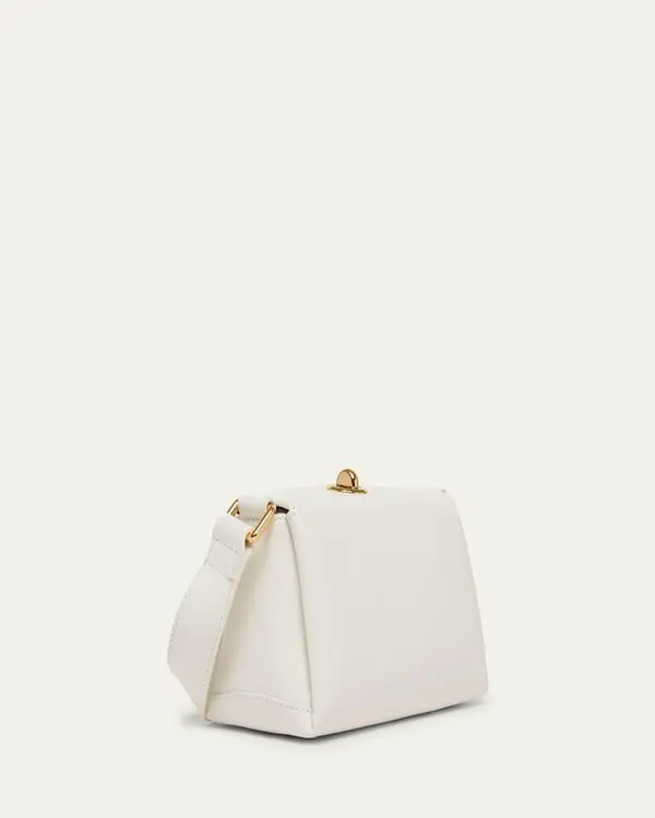 Plan C Mini Leather Shoulder Bag - White
