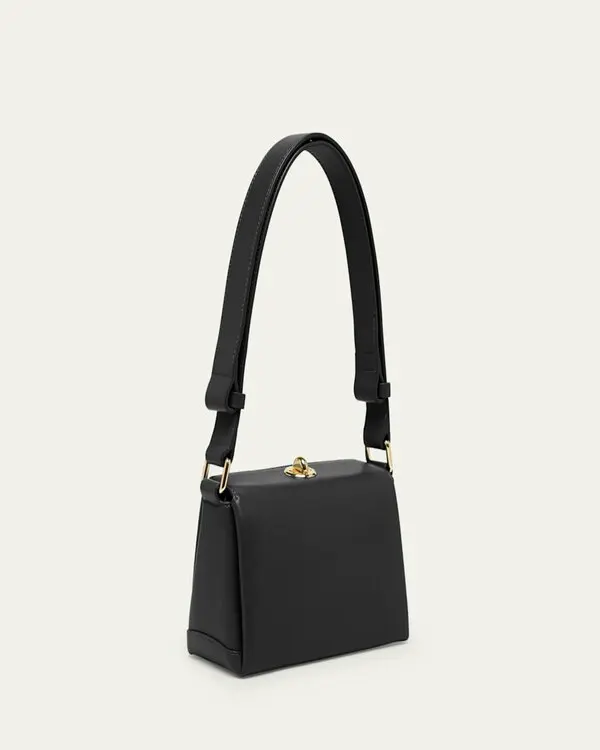 Plan C Mini Leather Shoulder Bag - White