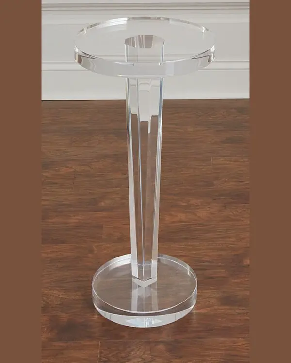 INTERLUDE HOME Lisette Acrylic Round Side Table