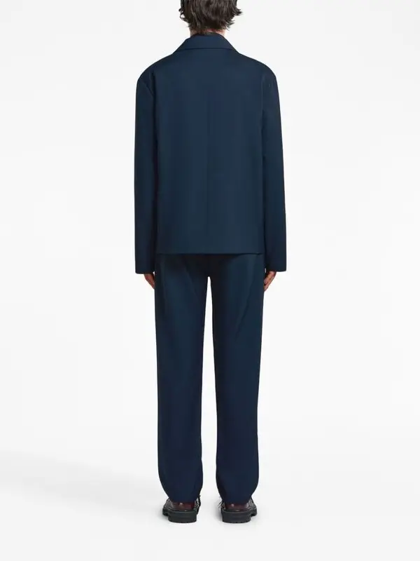 Marni Contrast-stitch Wool Blazer