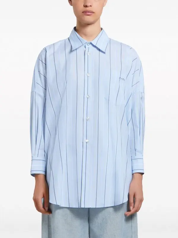 Marni Long-length Striped Cotton Shirt