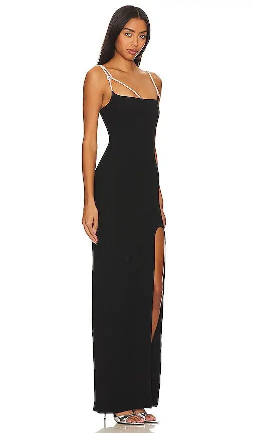 Nbd Evelyn Maxi Dress With Embellished Straps And Slit