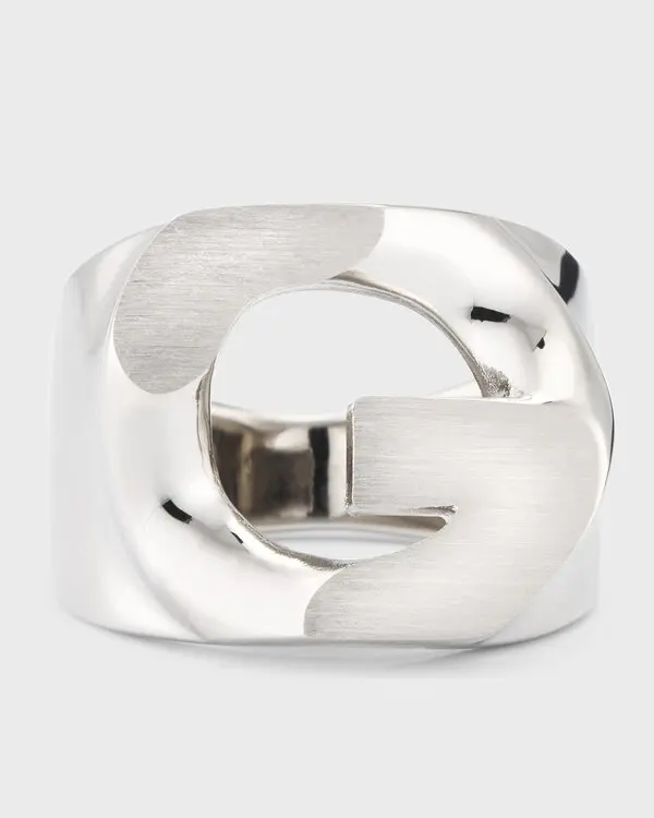 Givenchy G Chain Signet Ring - Silver