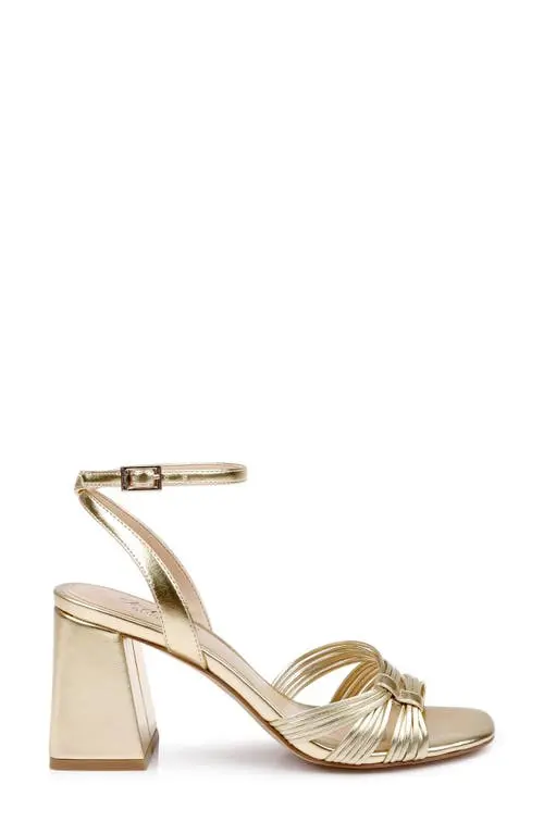 Badgley Mischka Michelle Ankle Strap Sandal - Gold Leath