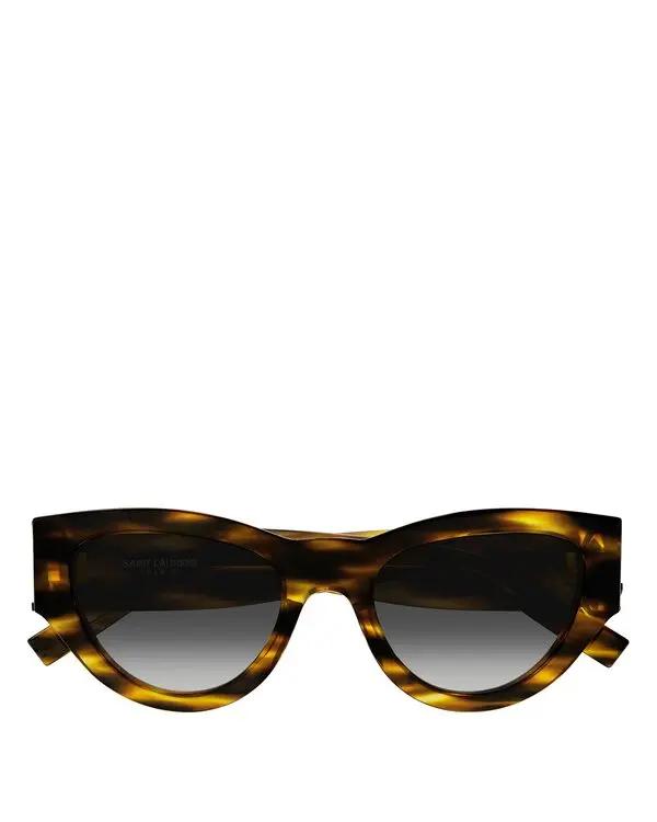 Saint Laurent Monogram Cat Eye Sunglasses, 53mm