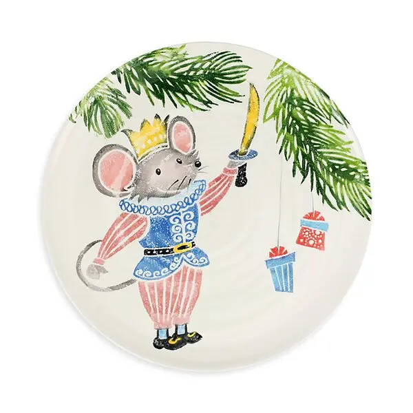 VIETRI Nutcrackers Mouse King Round Platter - Multi