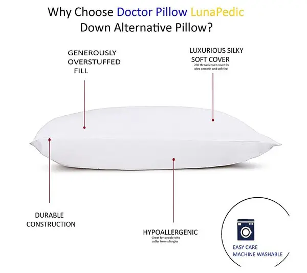 DOCTOR PILLOW Dr Pillow Luna Pedic Luxe Cloud 4 Pack Pillow