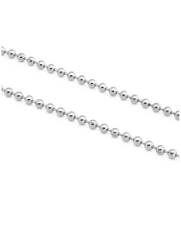 UNODE50 Sterling Plated Pulse Bead Necklace - Silver