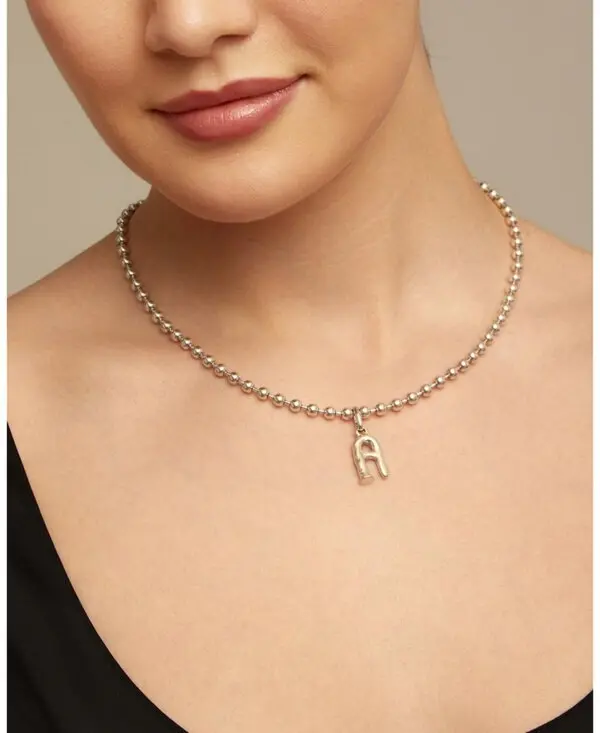UNODE50 Sterling Plated Pulse Bead Necklace - Silver