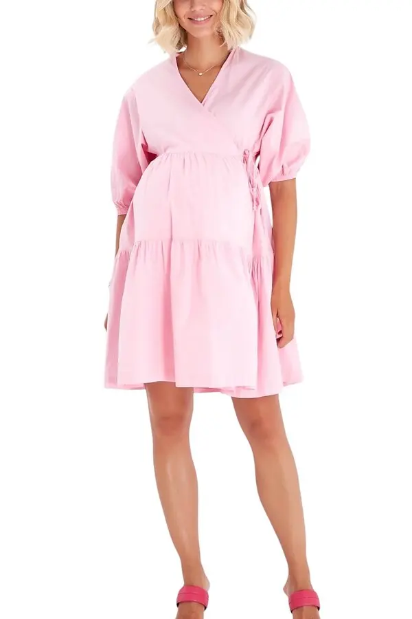 princess polly baby blue dress A Line Dress, Loose Tunic Dress, Maternity Dress, Tunic Dress, Short  Sleeved Dress, White Dress, White Midi Dress - FP-049-PU main image 1