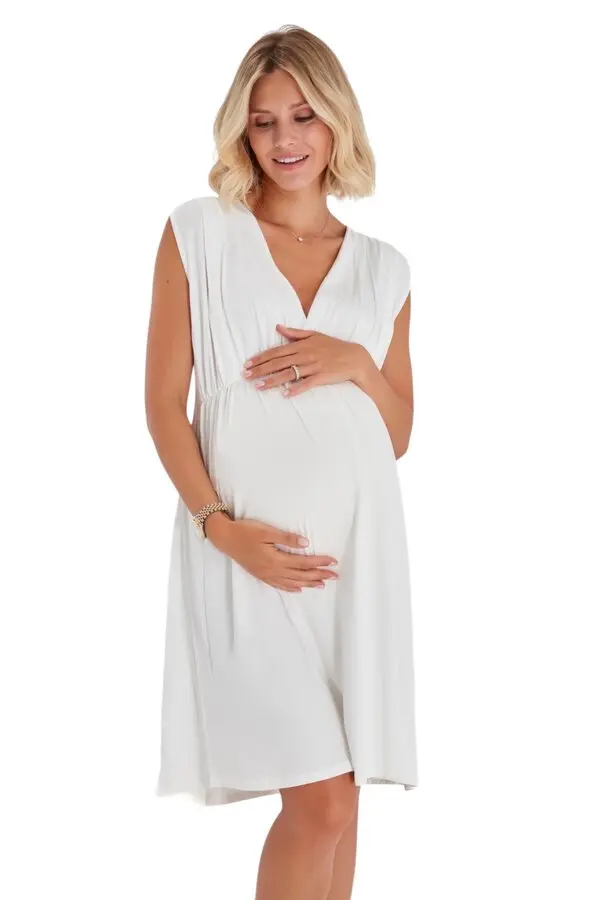 ACCOUCHEE Sleep Well Maternity/nursing Nightgown & Robe Set