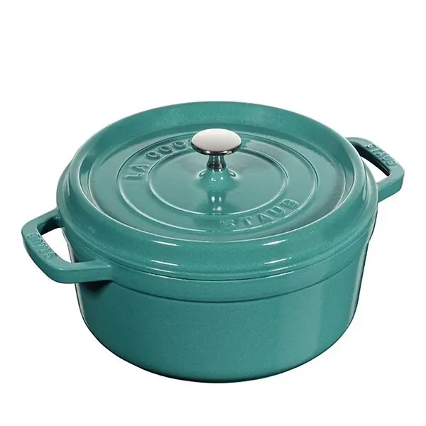 STAUB Round Cocotte, 5.5 Quart - Turquoise