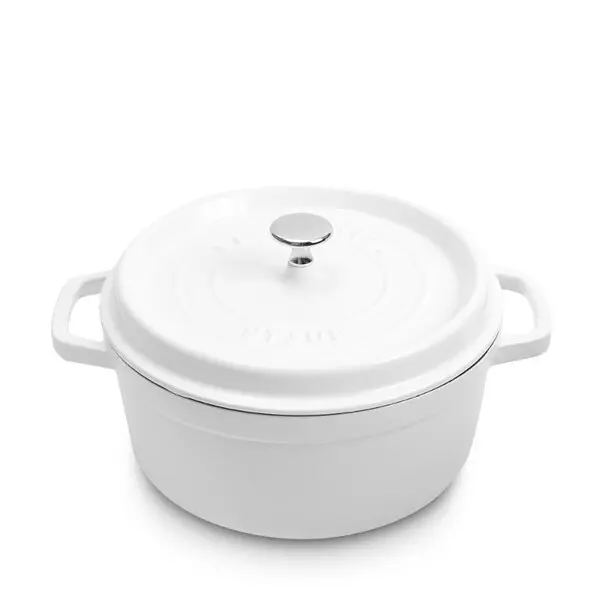 STAUB Round Cocotte, 5.5 Quart - White