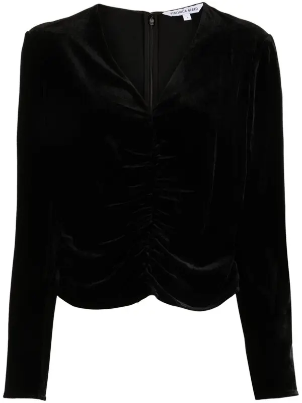 Veronica Beard Pelona Velvet Blouse