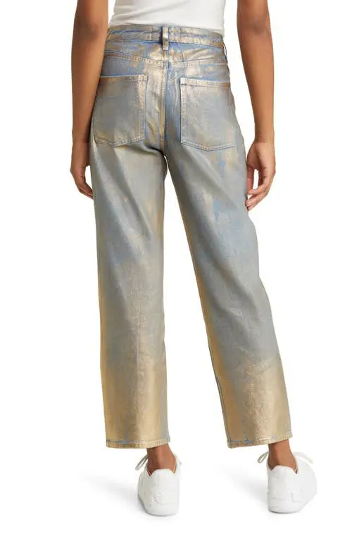 CIRCUS NY BY SAM EDELMAN Metallic High-waist Straight-leg Jeans