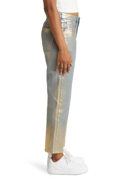 CIRCUS NY BY SAM EDELMAN Metallic High-waist Straight-leg Jeans