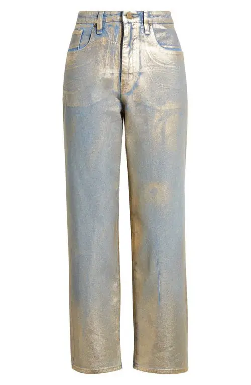 CIRCUS NY BY SAM EDELMAN Metallic High-waist Straight-leg Jeans