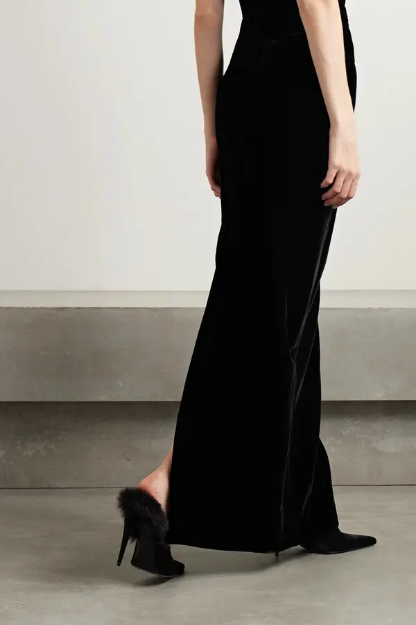Wardrobe.NYC Velvet Maxi Skirt