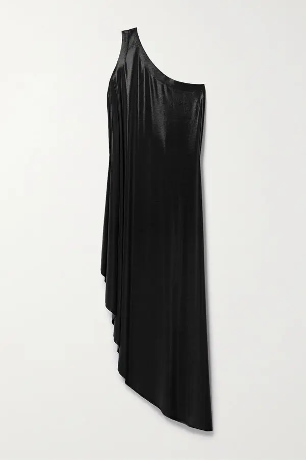 Norma Kamali One-shoulder Lamé Tunic