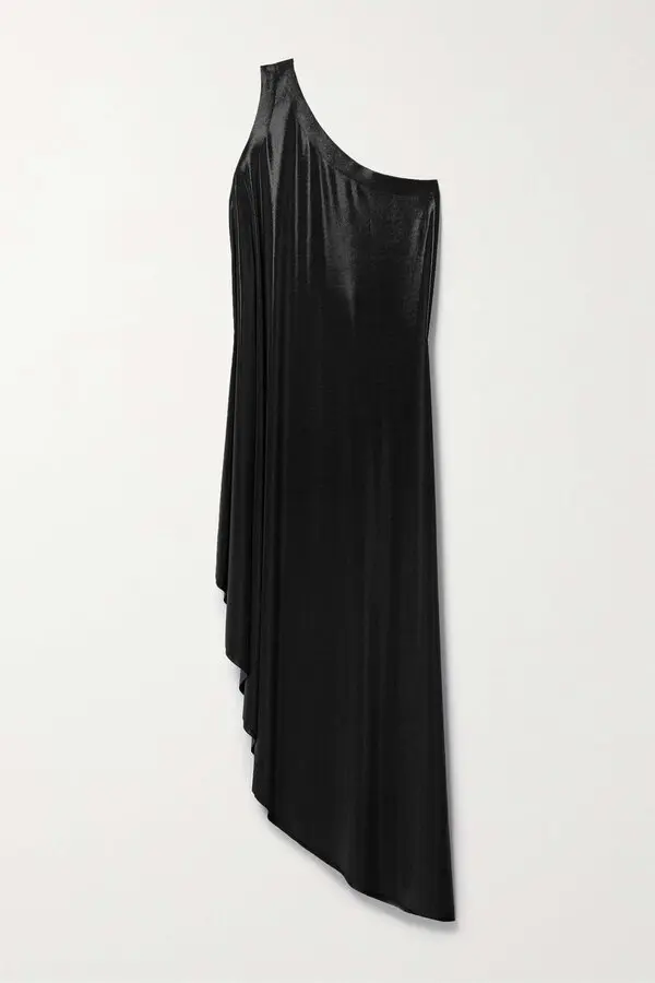 Norma Kamali One-shoulder Lamé Tunic