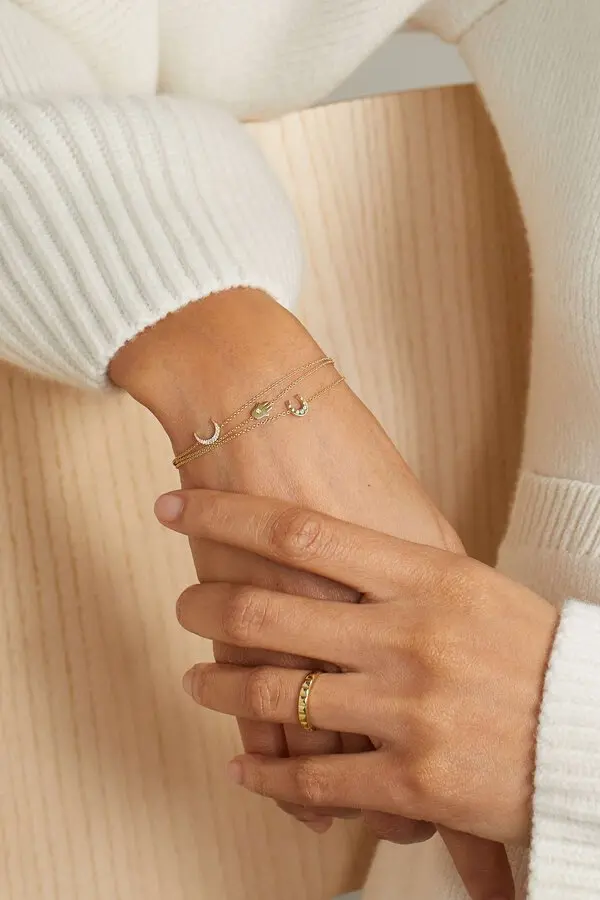 JENNIFER MEYER Mini Horseshoe Diamond Bracelet