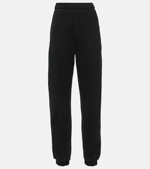 Attico Penny Cotton Jersey Sweatpants - Black