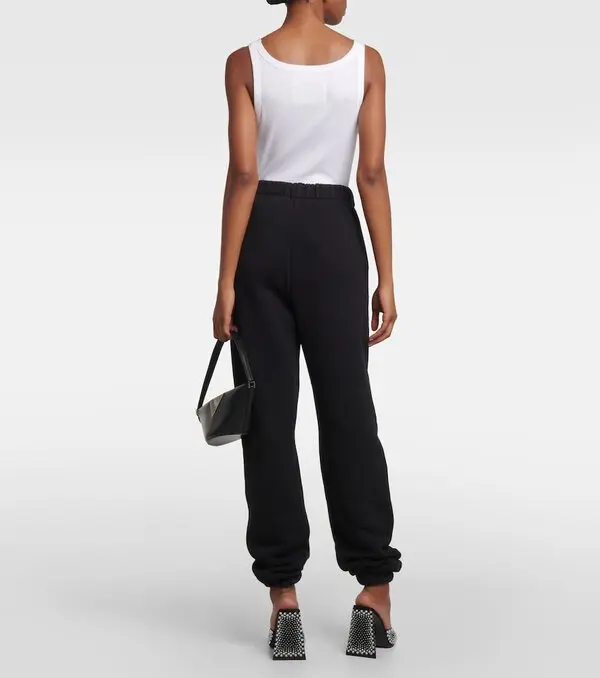 Attico Penny Cotton Jersey Sweatpants - Black