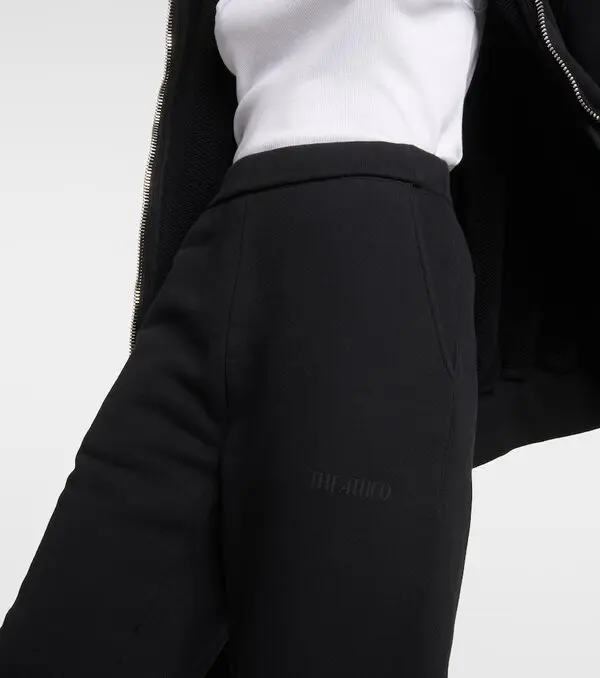 Attico Penny Cotton Jersey Sweatpants - Black
