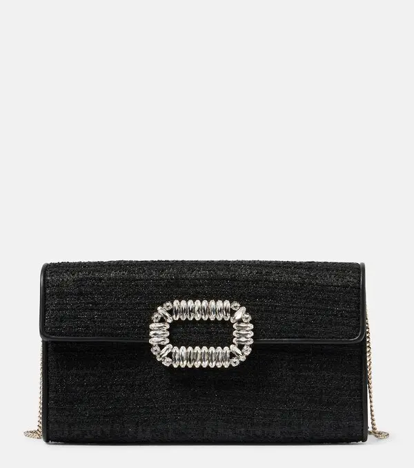 ROGER VIVIER Bouquet Mini Tweed Clutch