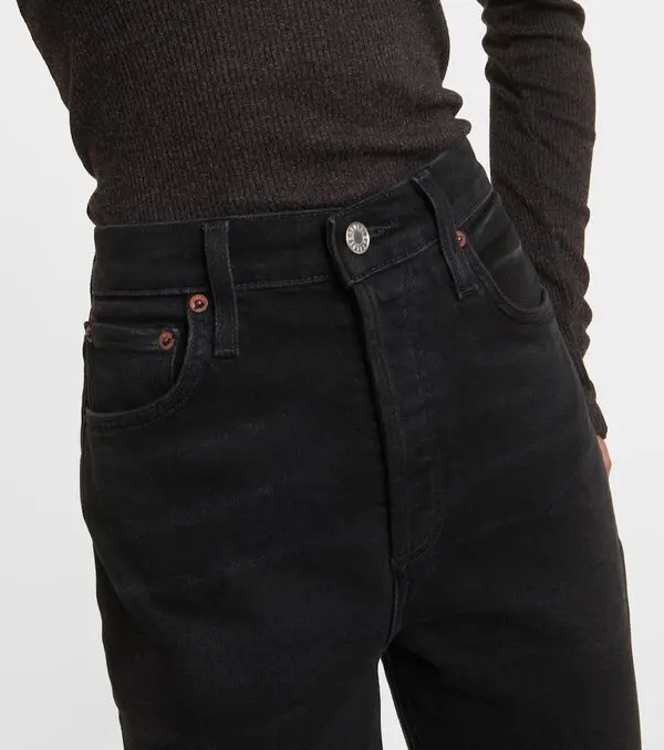 AGOLDE Freya High-rise Slim Jeans - Black