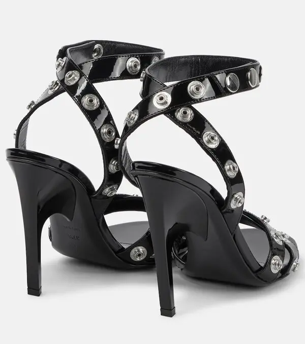 Attico Cosmo Embellished Patent Leather Sandals