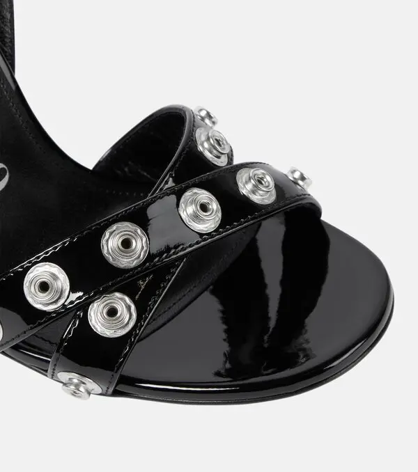 Attico Cosmo Embellished Patent Leather Sandals