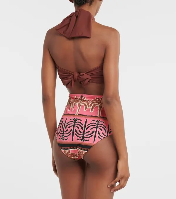 Johanna Ortiz Printed High-rise Bikini Bottoms