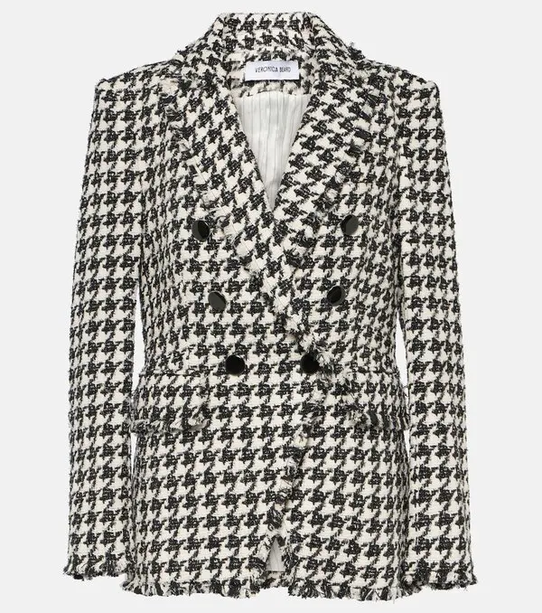 Veronica Beard Miller Dickey Houndstooth Blazer