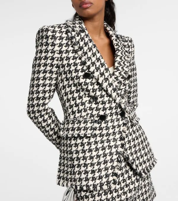 Veronica Beard Miller Dickey Houndstooth Blazer
