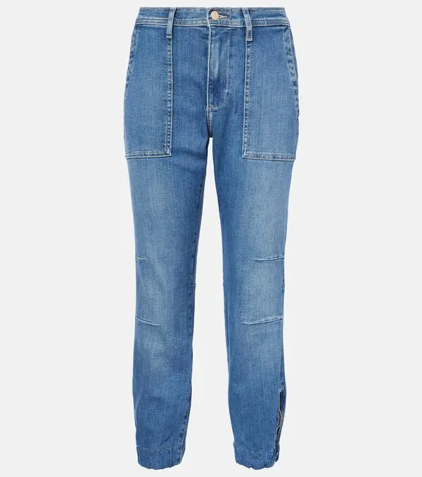 7 For All Mankind High-rise Straight Jeans - Blue