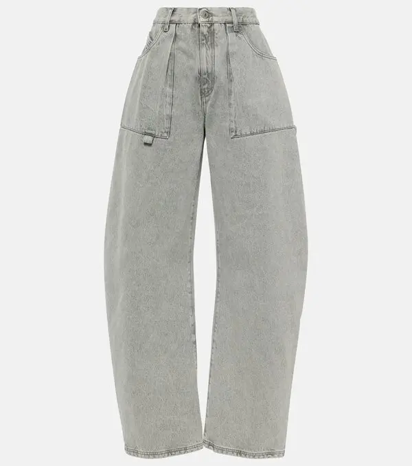 Attico Effie Barrel-leg Jeans - Grey