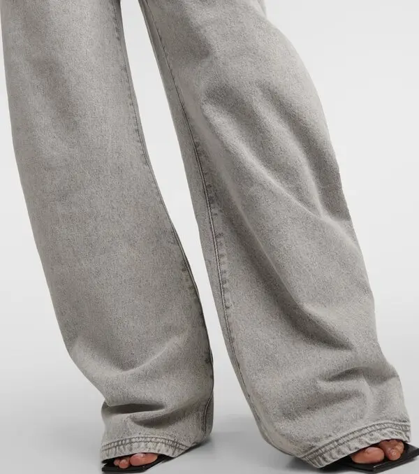 Attico Effie Barrel-leg Jeans - Grey