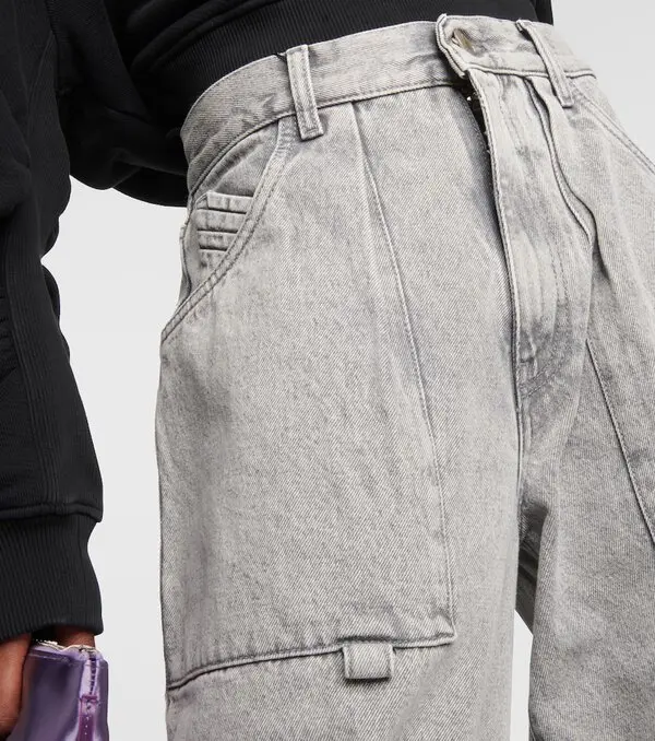 Attico Effie Barrel-leg Jeans - Grey