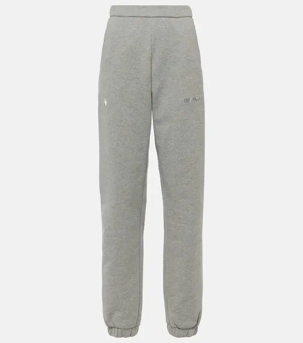 Attico Penny Cotton Jersey Sweatpants - Grey
