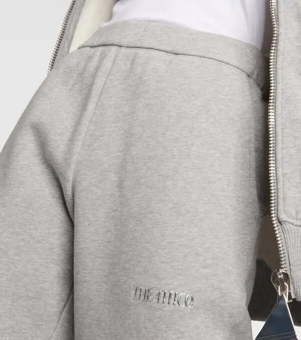Attico Penny Cotton Jersey Sweatpants - Grey