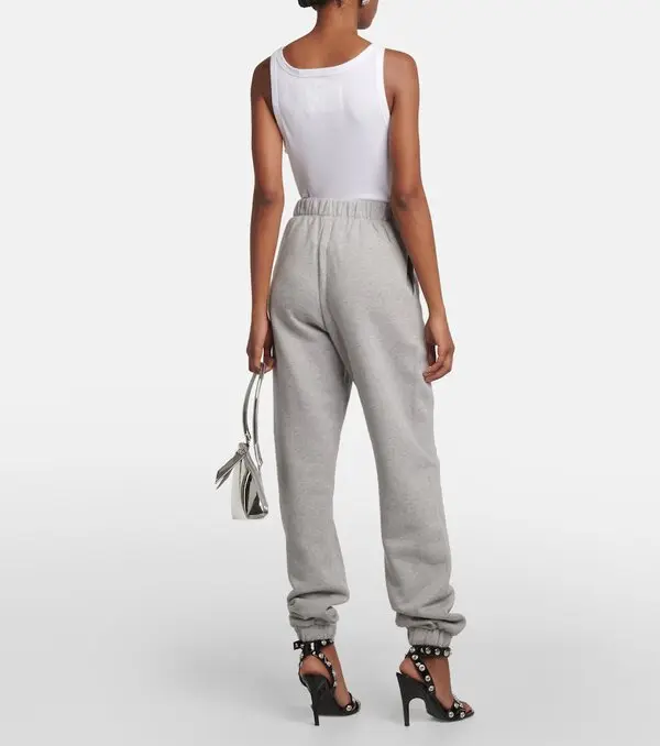 Attico Penny Cotton Jersey Sweatpants - Grey