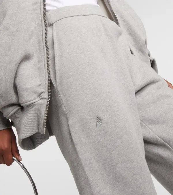 Attico Penny Cotton Jersey Sweatpants - Grey